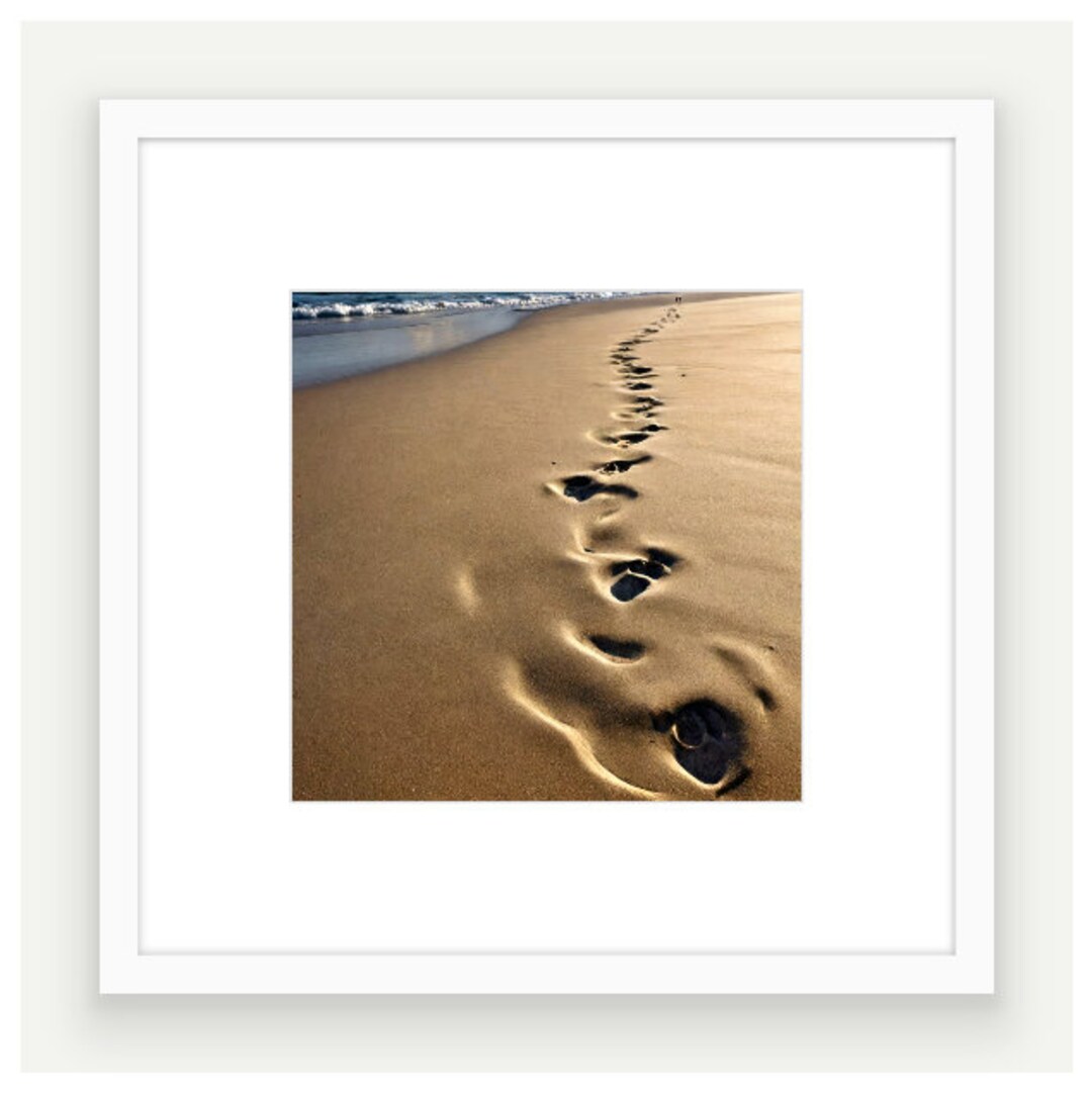 Printable Photo Art Footprints in the Beach Sand Digital Download - Etsy