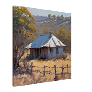 Australian Art ~ Stretched Canvas ~ Outback Homestead Print~ Bush ...