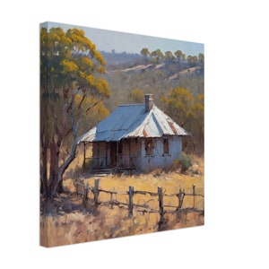 Australian Art ~ Stretched Canvas ~ Outback Homestead Print~ Bush ...