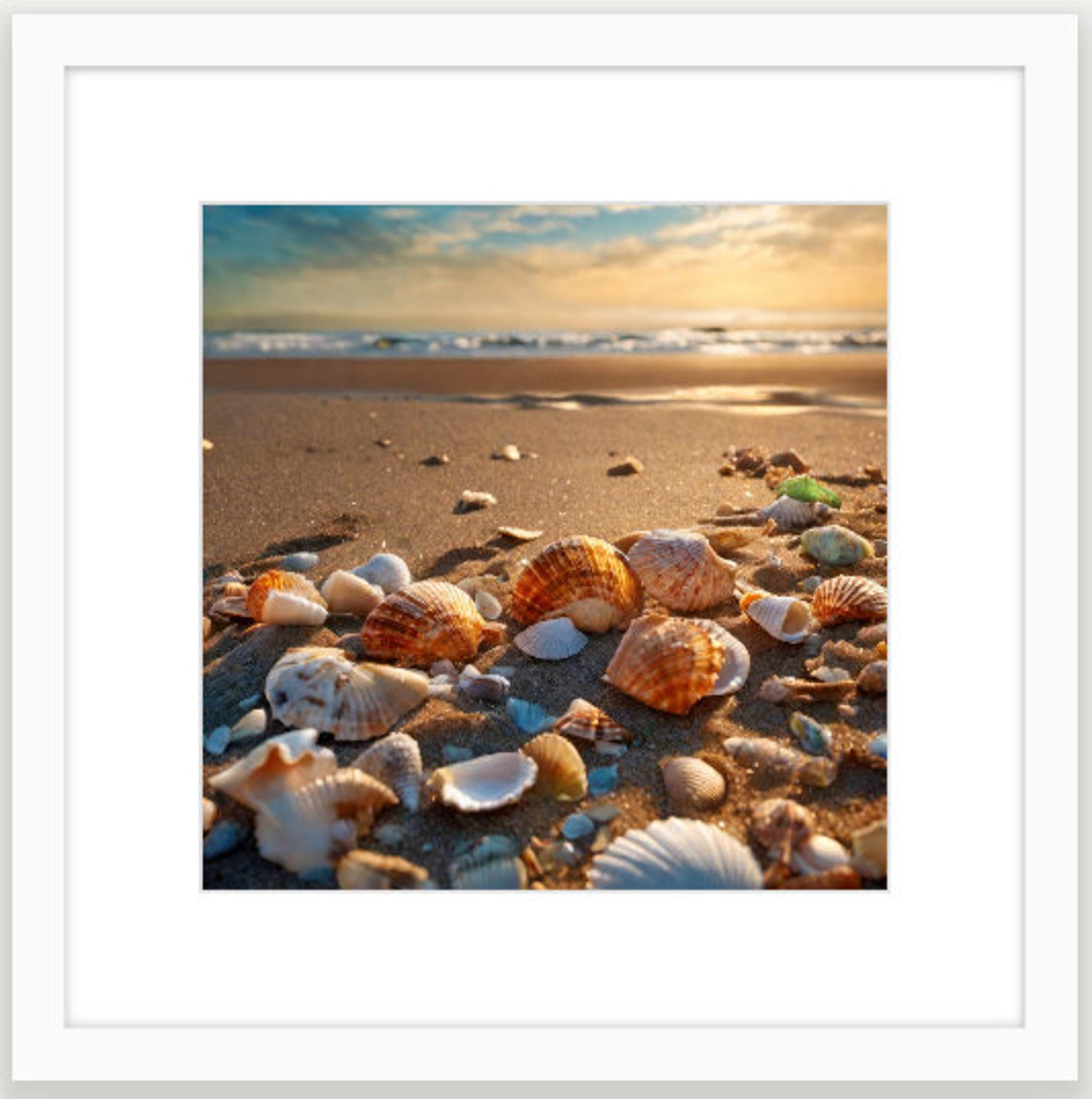 Printable Photo Art ~ Beach Shells ~ Seaside Sea Shells ~ Digital ...