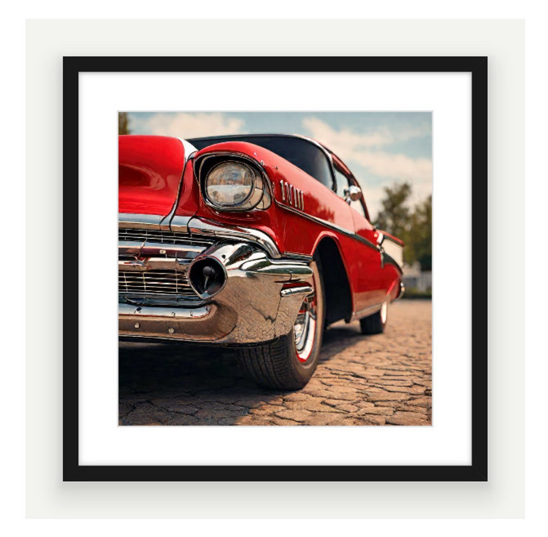 Printable Photo Art ~ Red Chevrolet Car ~ Digital Download - Etsy