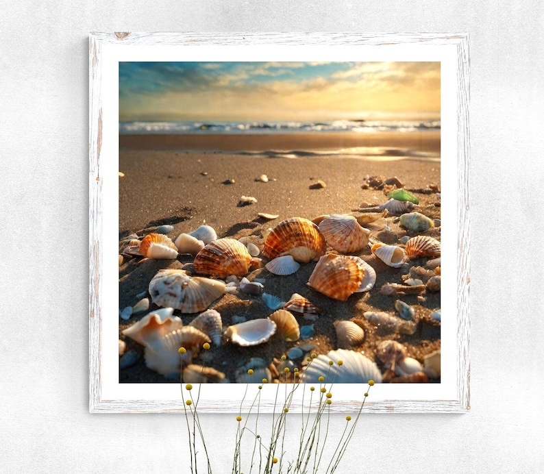 Printable Photo Art ~ Beach Shells ~ Seaside Sea Shells ~ Digital ...