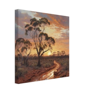 Golden Horizon – Australian Outback Landscape Wall Art - Etsy
