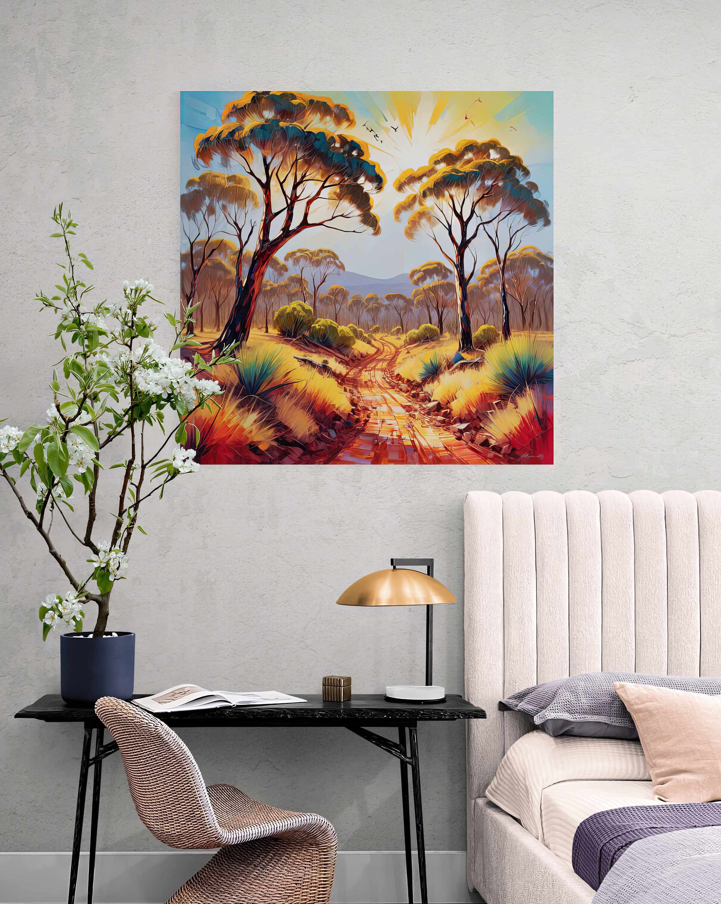 Australian Landscape Outback Art, Oil Paint Style Canvas Wall Art ...