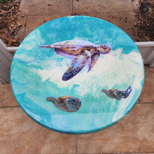 Sea Turtle End Table - Etsy