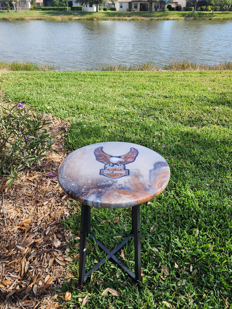 MOTORCYCLE RIDERS TABLE Side Table End Table Patio Table Bikers Gift - Etsy