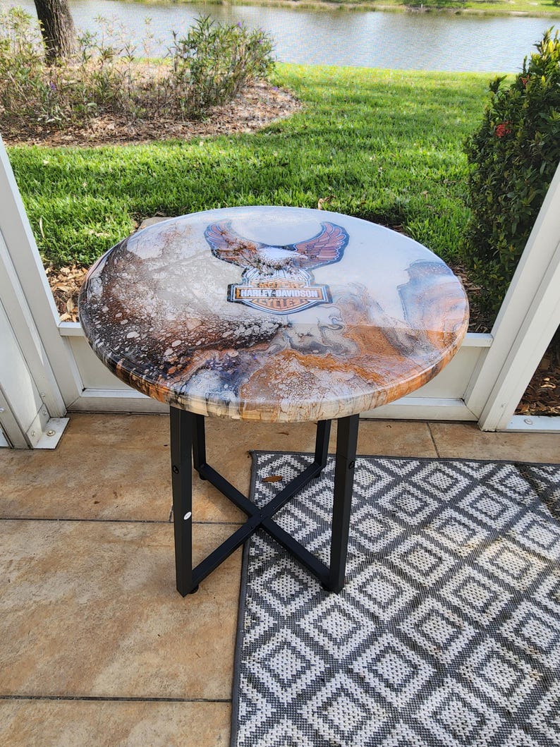 MOTORCYCLE RIDERS TABLE Side Table End Table Patio Table Bikers Gift - Etsy