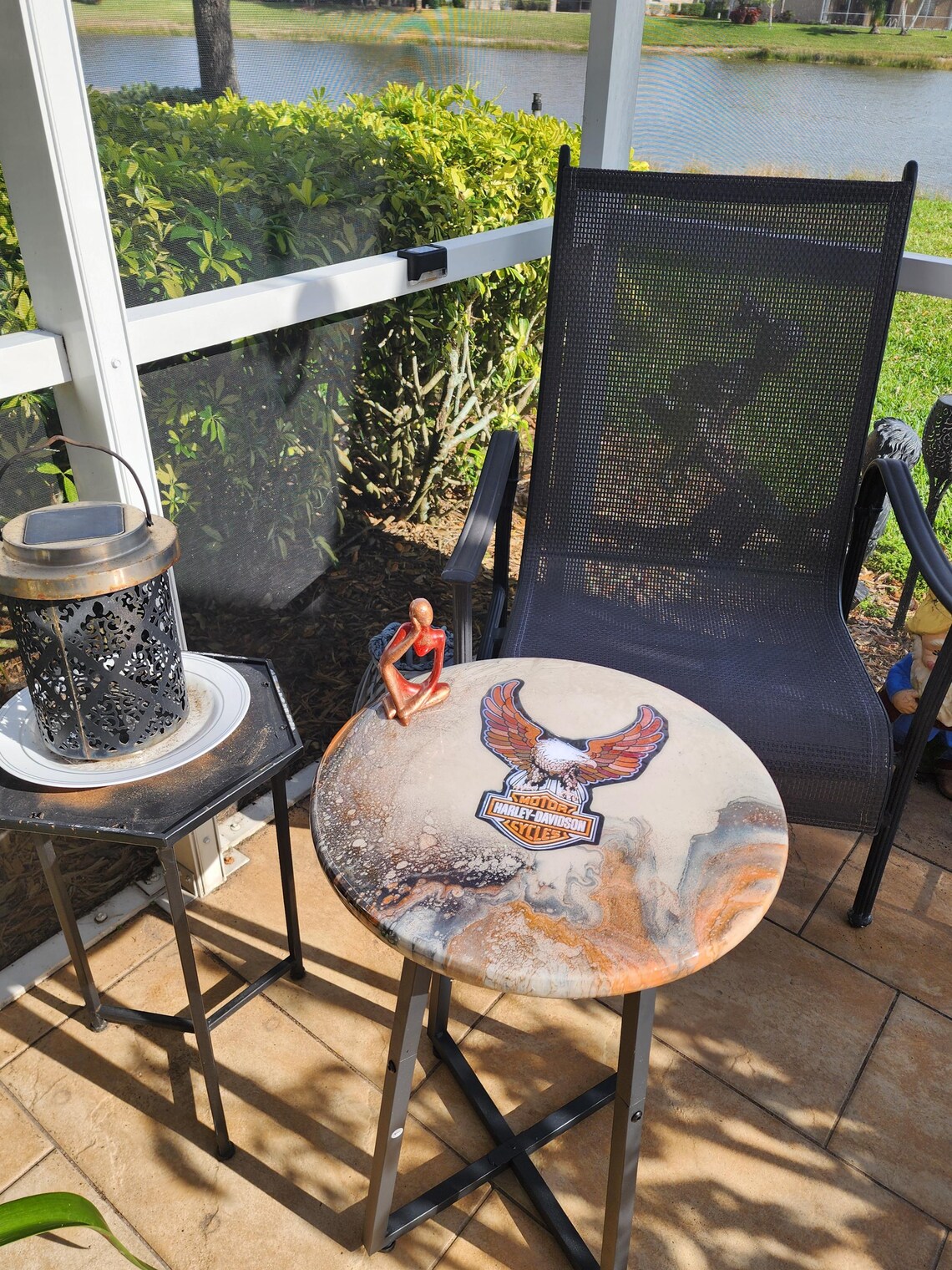 MOTORCYCLE RIDERS TABLE Side Table End Table Patio Table Bikers Gift - Etsy