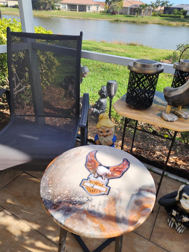 MOTORCYCLE RIDERS TABLE Side Table End Table Patio Table Bikers Gift - Etsy