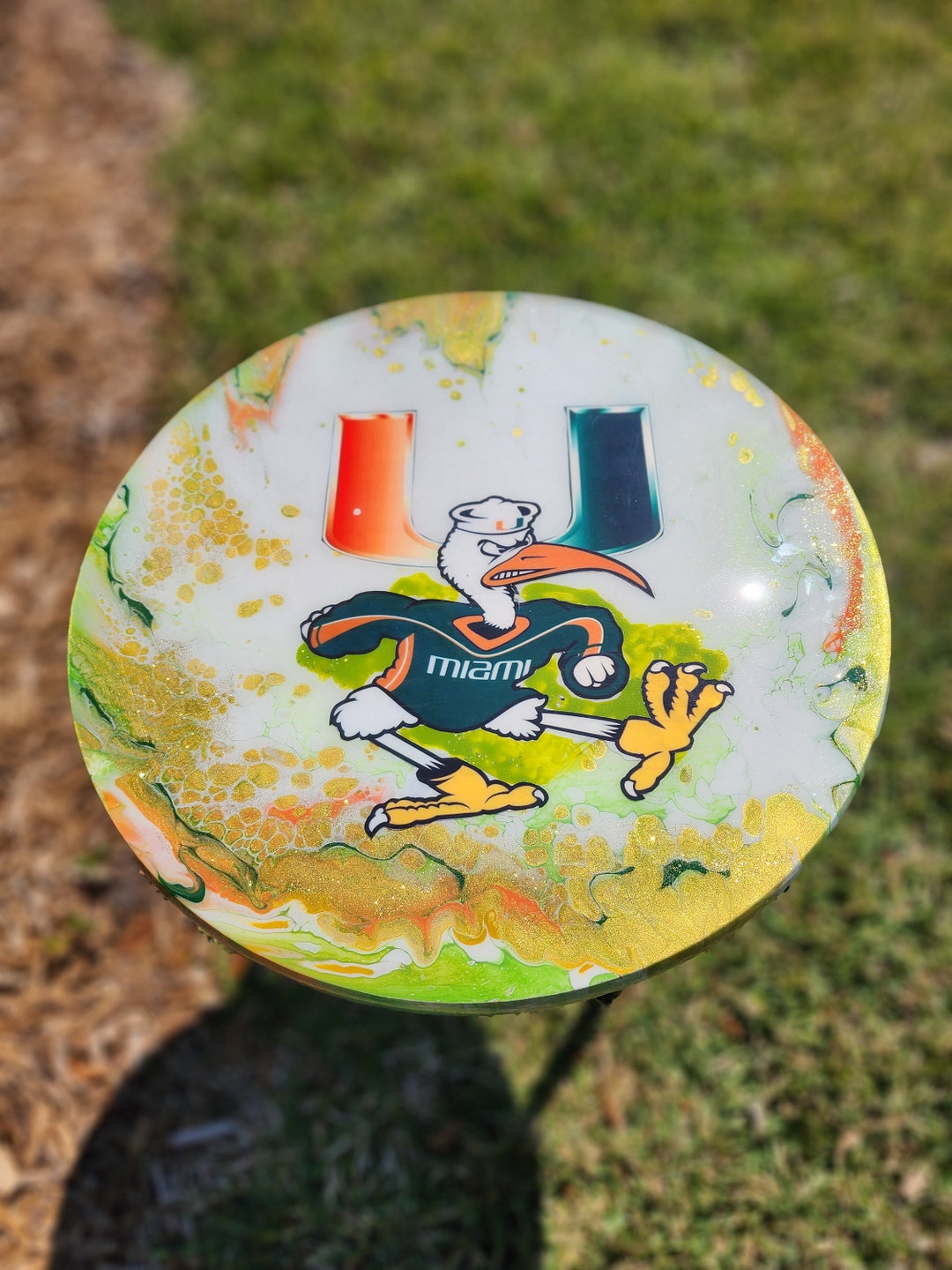 UMIAMI PATIO TABLE Sports Cocktails Man Cave Golf Side Table End Table ...