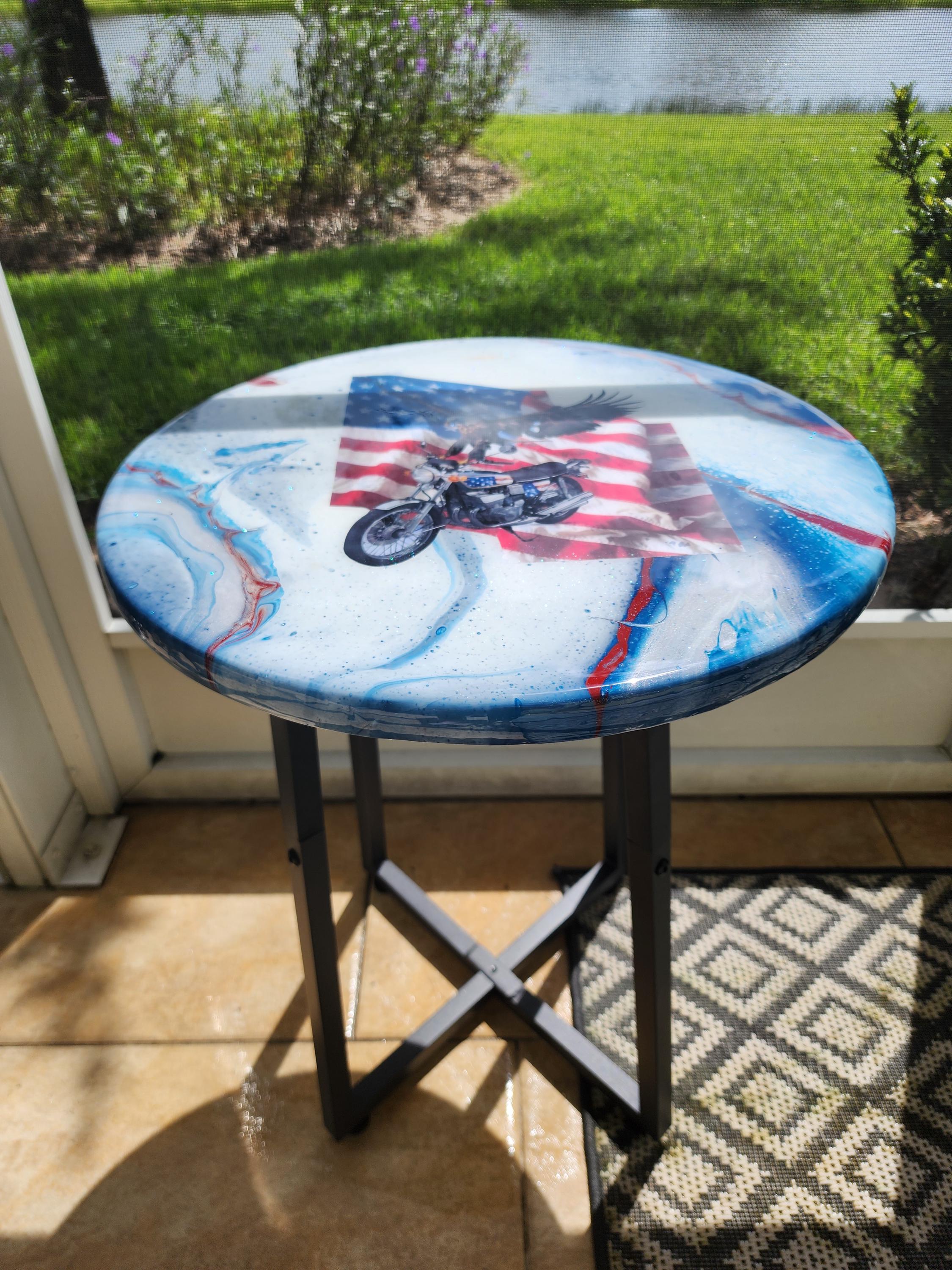 MOTORCYCLE RIDERS TABLE Side Table End Table Patio Table Bikers Gift - Etsy