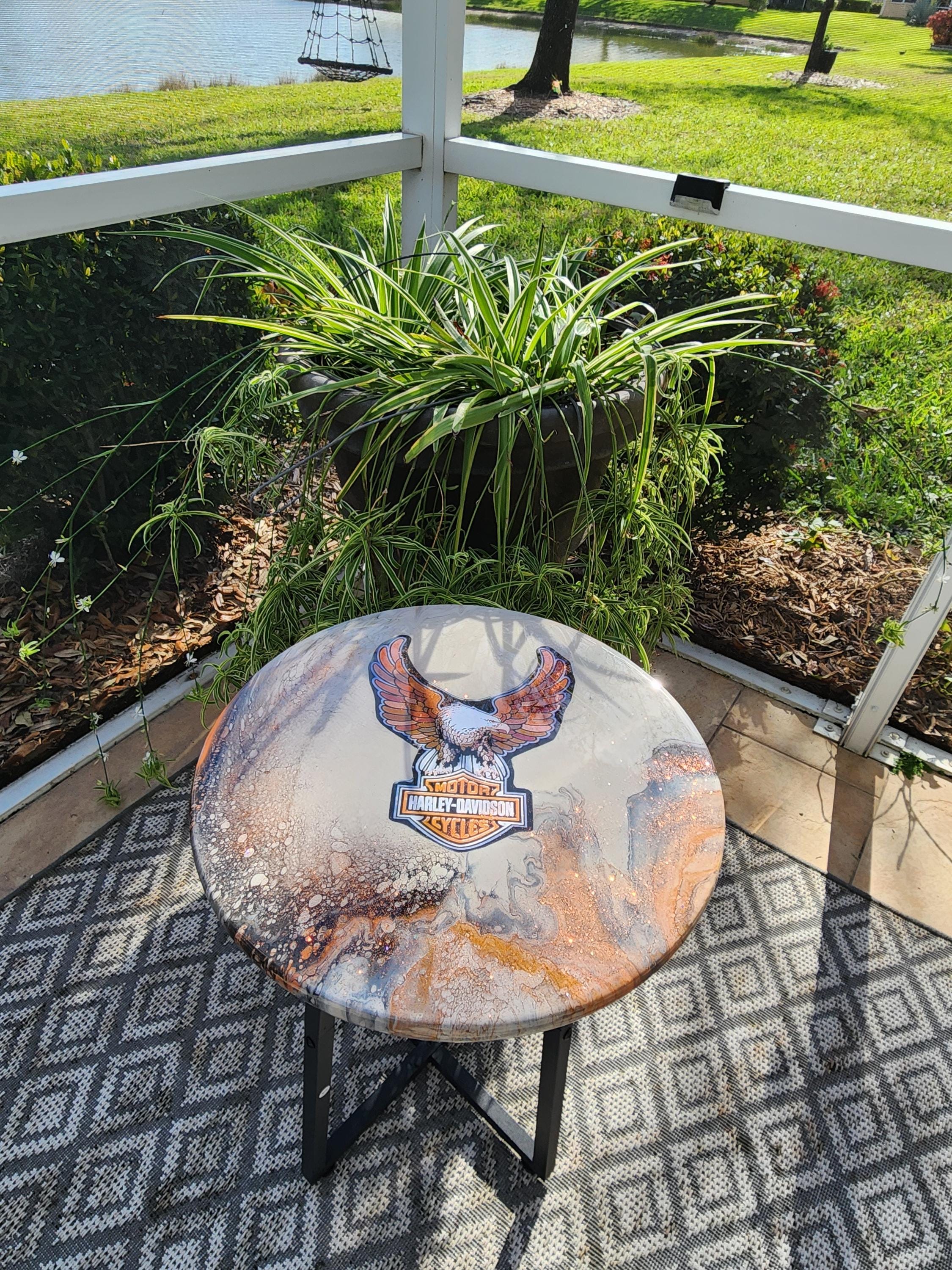 MOTORCYCLE RIDERS TABLE Side Table End Table Patio Table Bikers Gift - Etsy