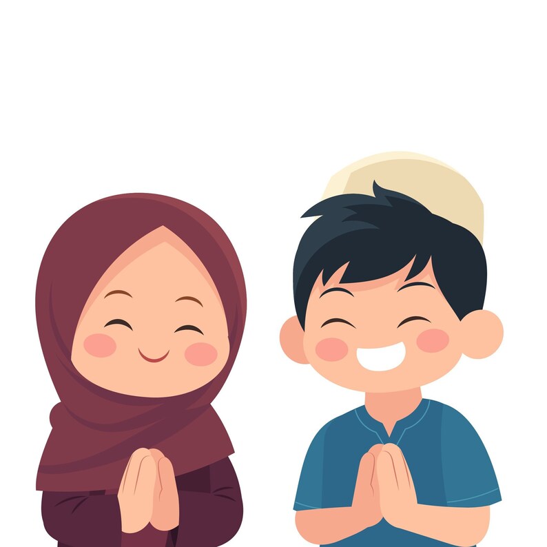 Cartoon Muslim Clip Art [editable] - Etsy