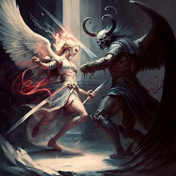 Anime Angel And Demon Love Drawings