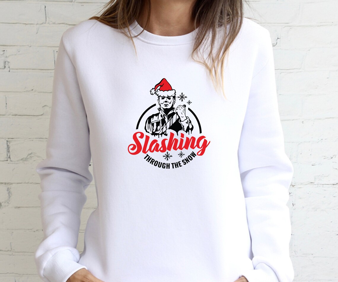 Michael Myers Christmas Svg, Slashing Through the Snow, Horror ...