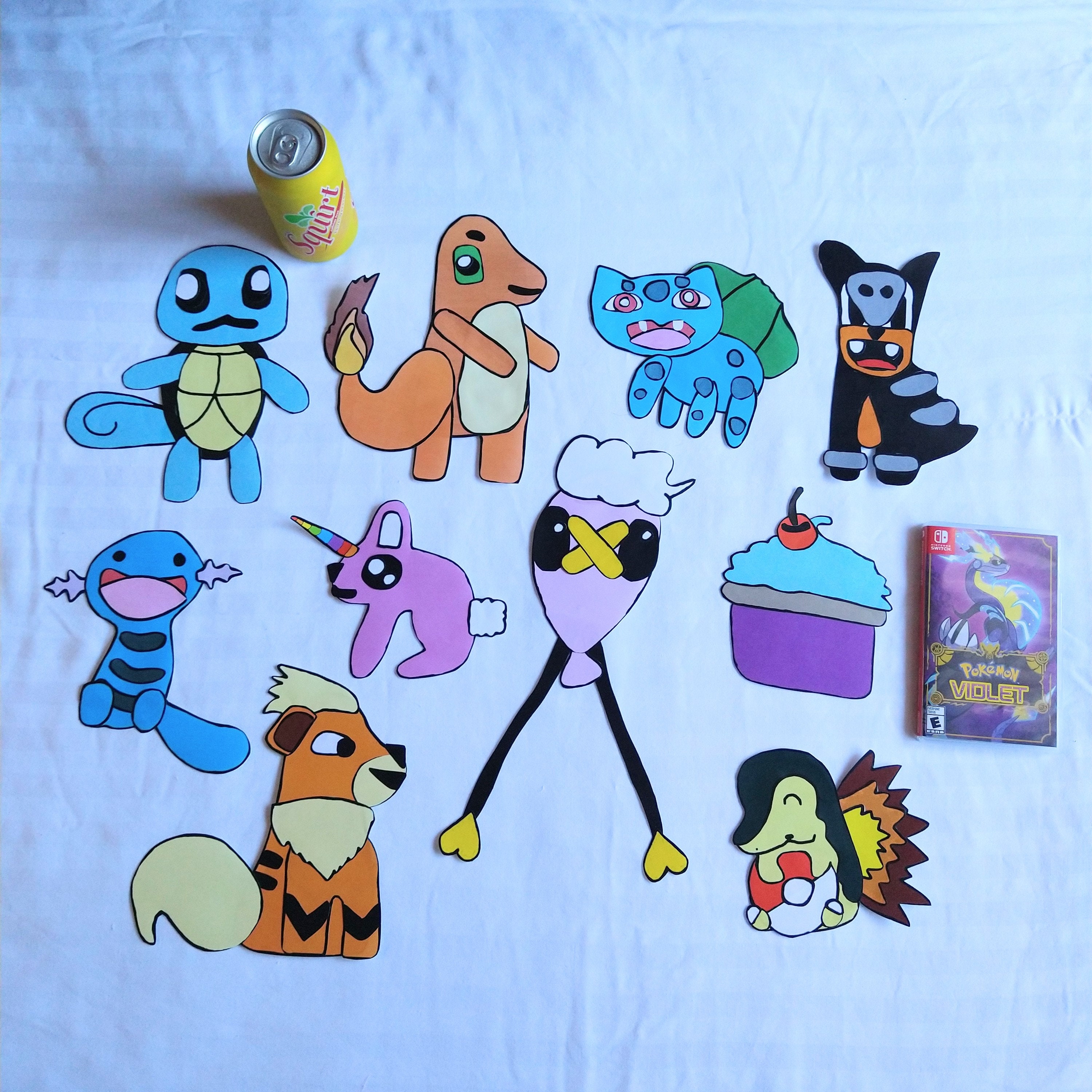 Pokémon Squirtle Paper-craft Party Decor Cutout Template - Etsy