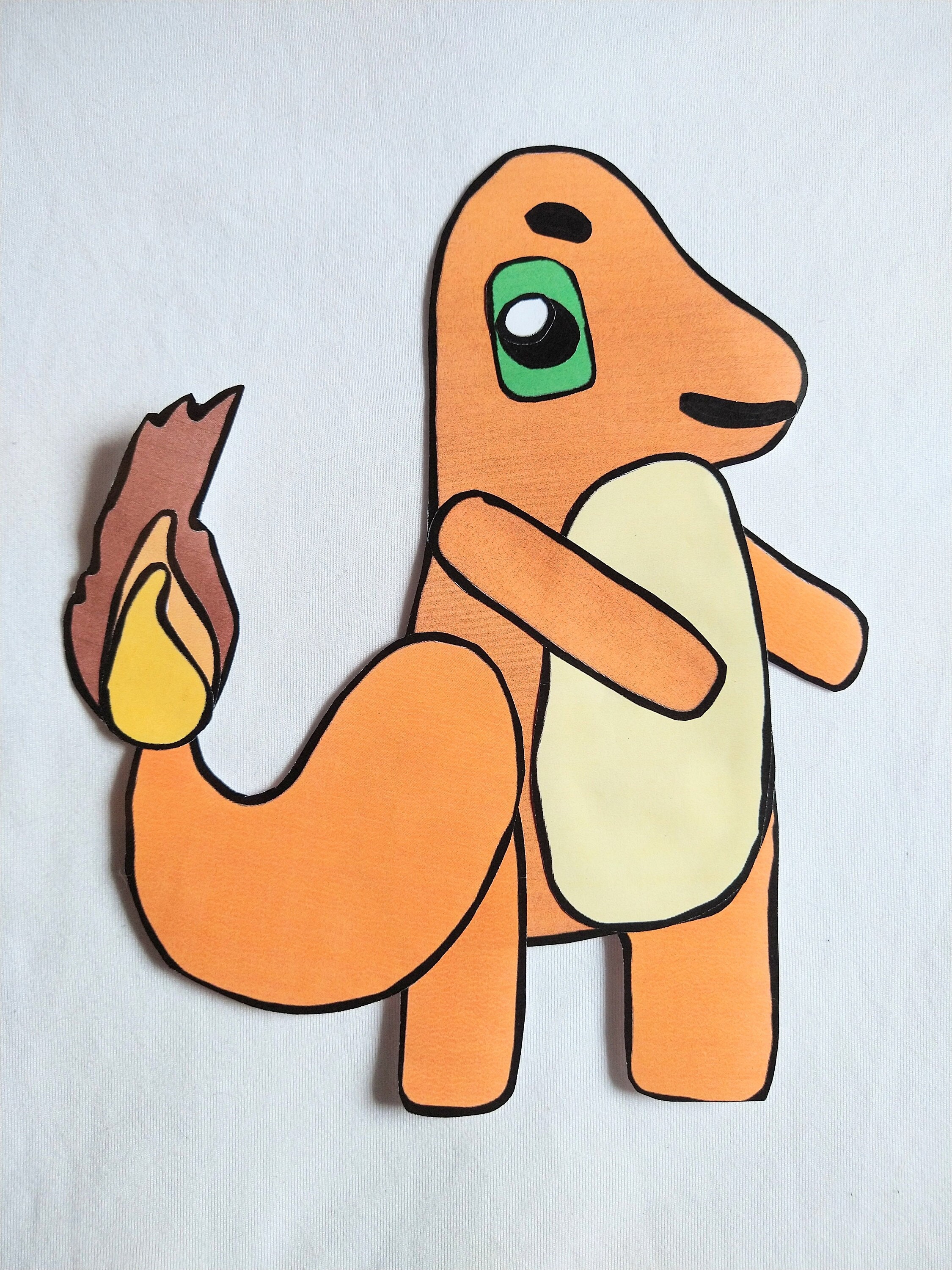 Pokémon Charmander Paper-craft Party Decor Cutout Template - Etsy