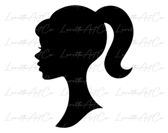 Barb Head SVG Doll SVG Doll Head Svg Doll Silhouette Woman Silhouette ...