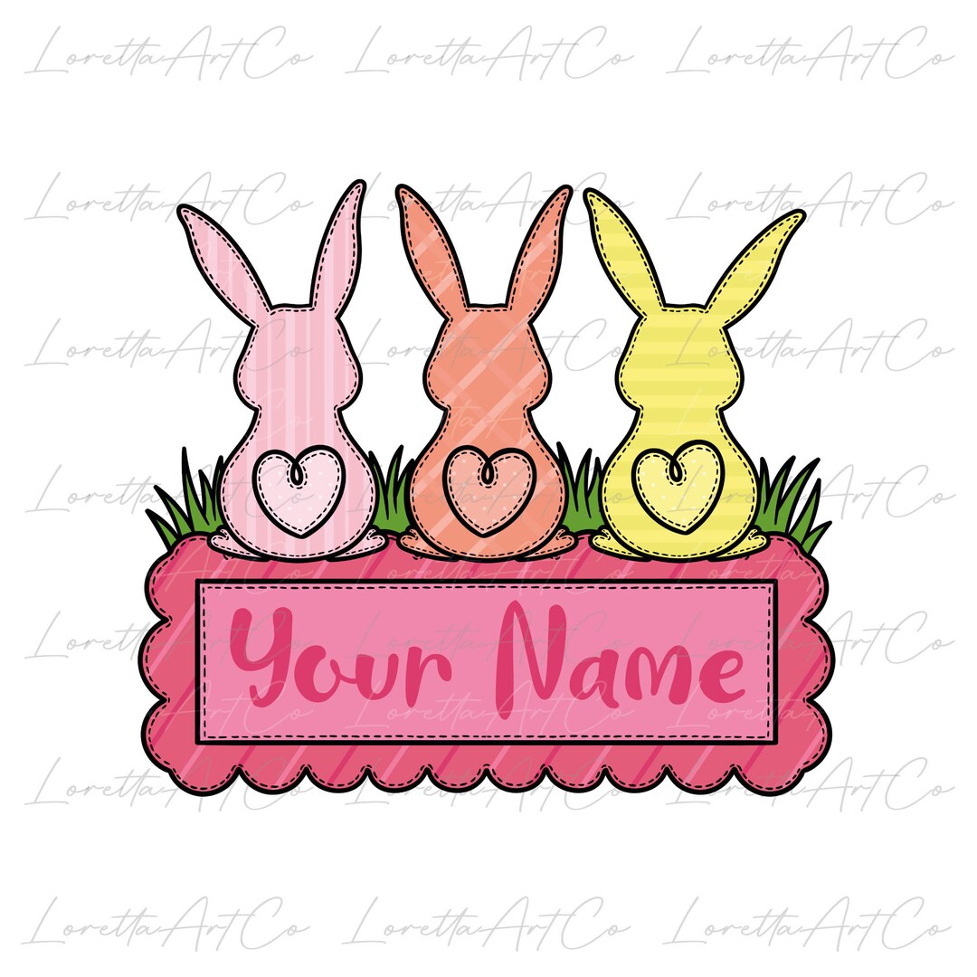 Easter Bunny Name Peeps PNG I Sublimation Design Download I Easter ...