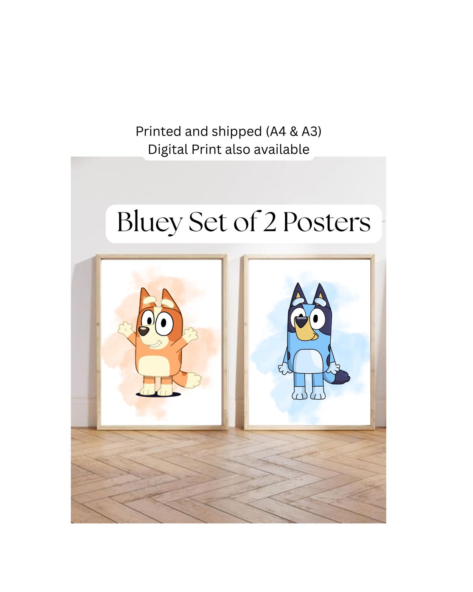 Bluey and Bingo Wall Art Posters for Childrens Bedroom Decor - Etsy