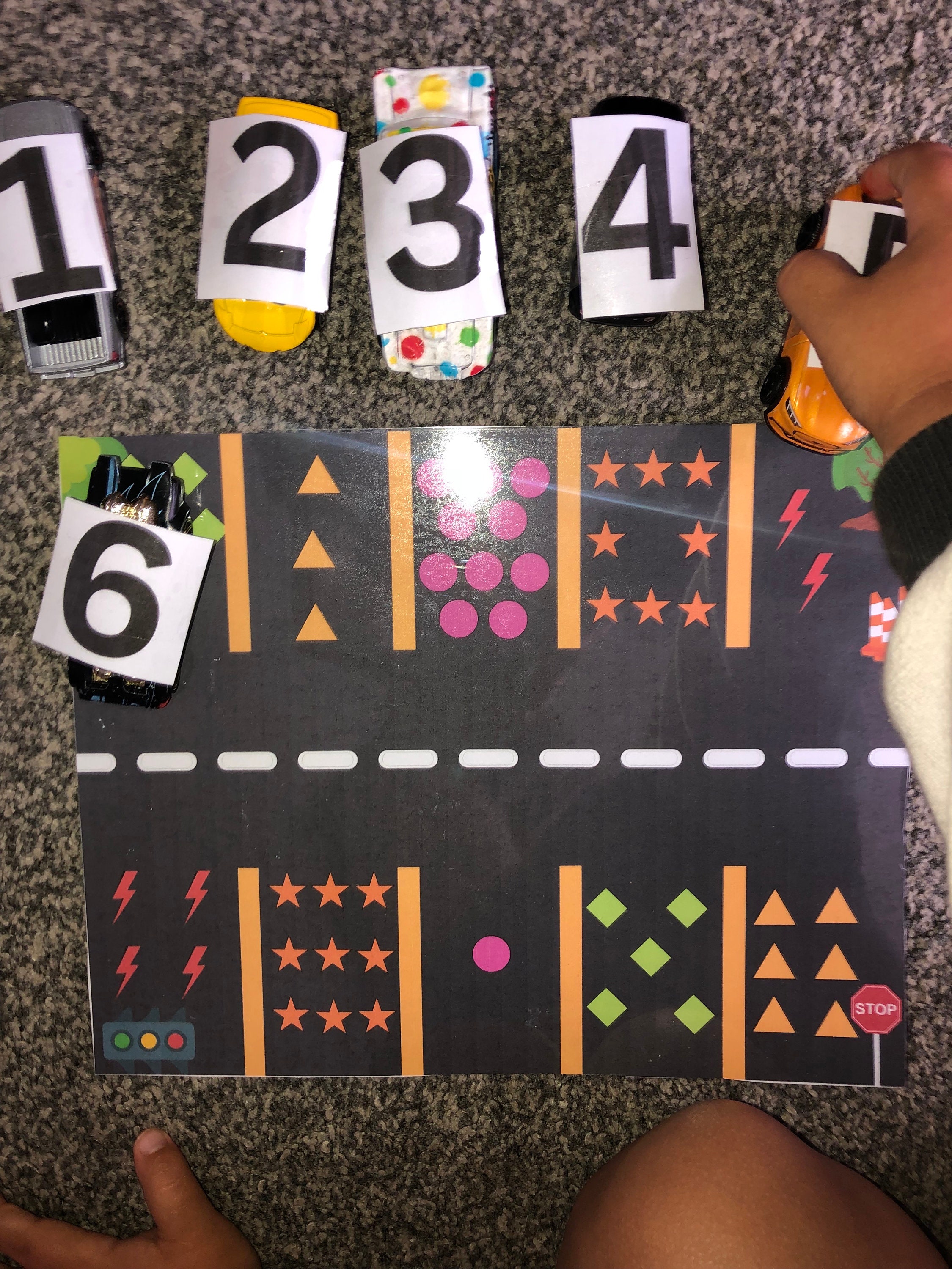 Maths Children Car Game Parking Space Toy, Classroom Activity ...