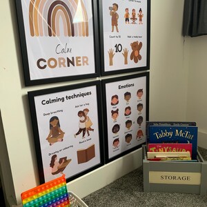 Calm Corner Posters Classroom Wall Children's Wall Art Bedroom Playroom ...