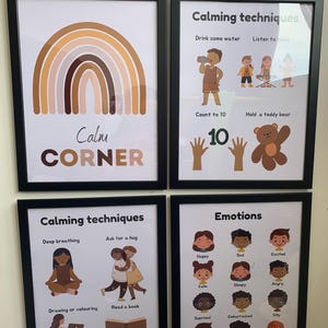 Calm Corner Posters Classroom Wall Children's Wall Art Bedroom Playroom ...