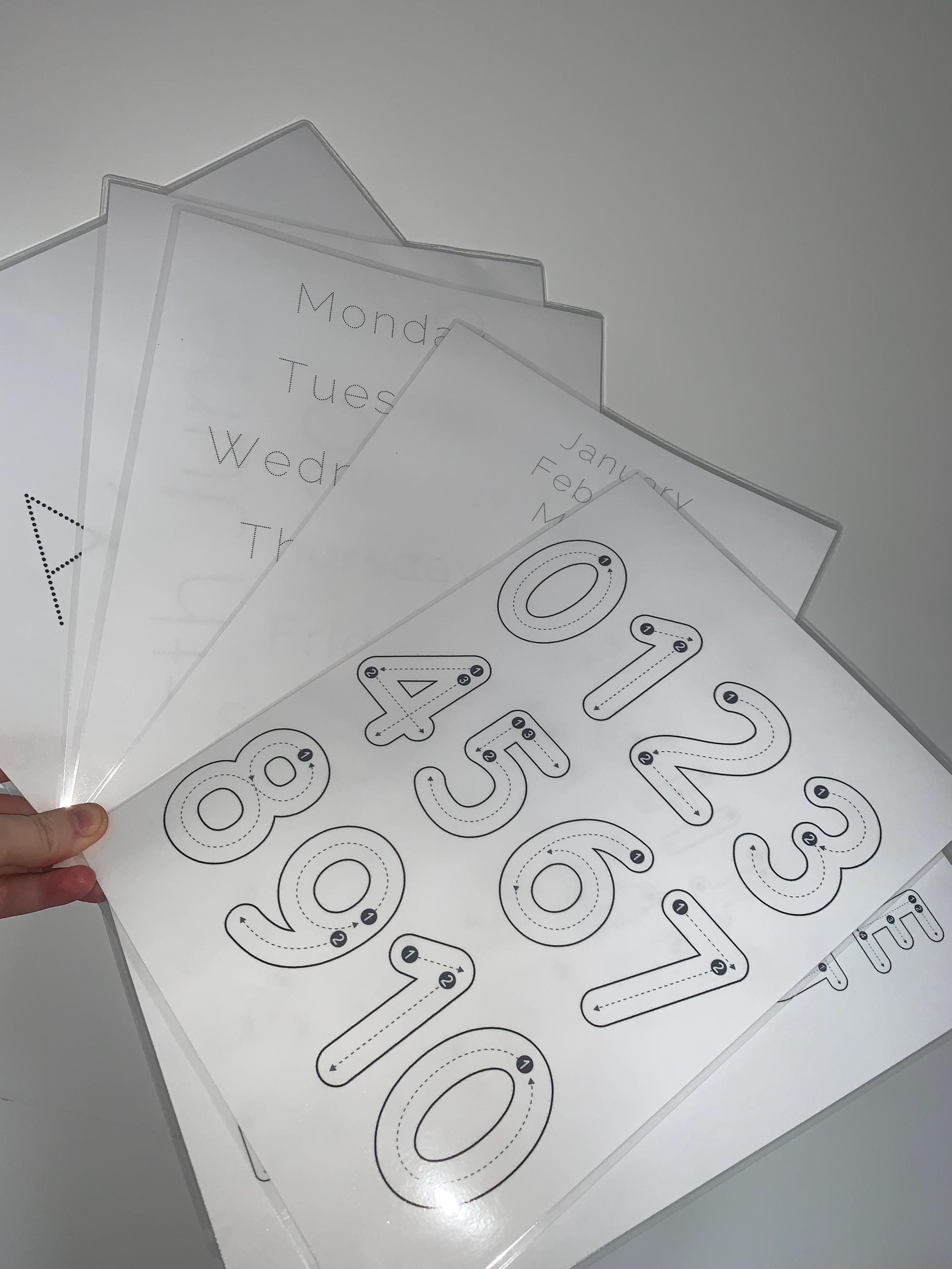 Laminated Activity Tracing Sheets for Kids - Educational Personalised ...