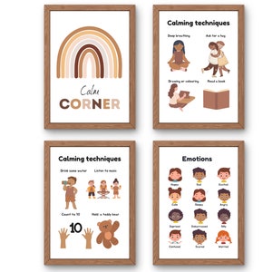 Calm Corner Posters Classroom Wall Children's Wall Art Bedroom Playroom ...
