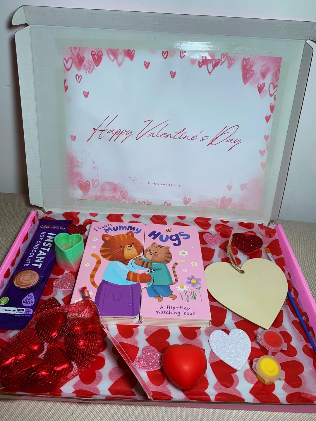 Kids' Valentine's Day Gift Box Letterbox Hamper With Fun Surprises ...