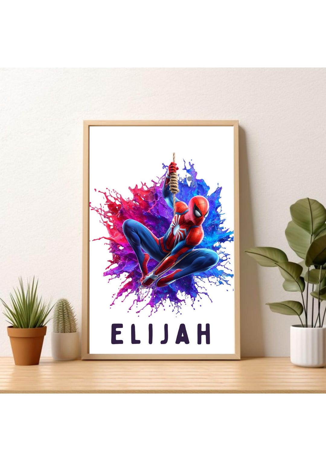 Spiderman Print Watercolour and Paint Splash Design, Colourful ...
