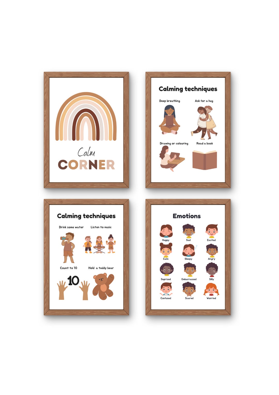 Calm Corner Posters Classroom Wall Children's Wall Art Bedroom Playroom ...