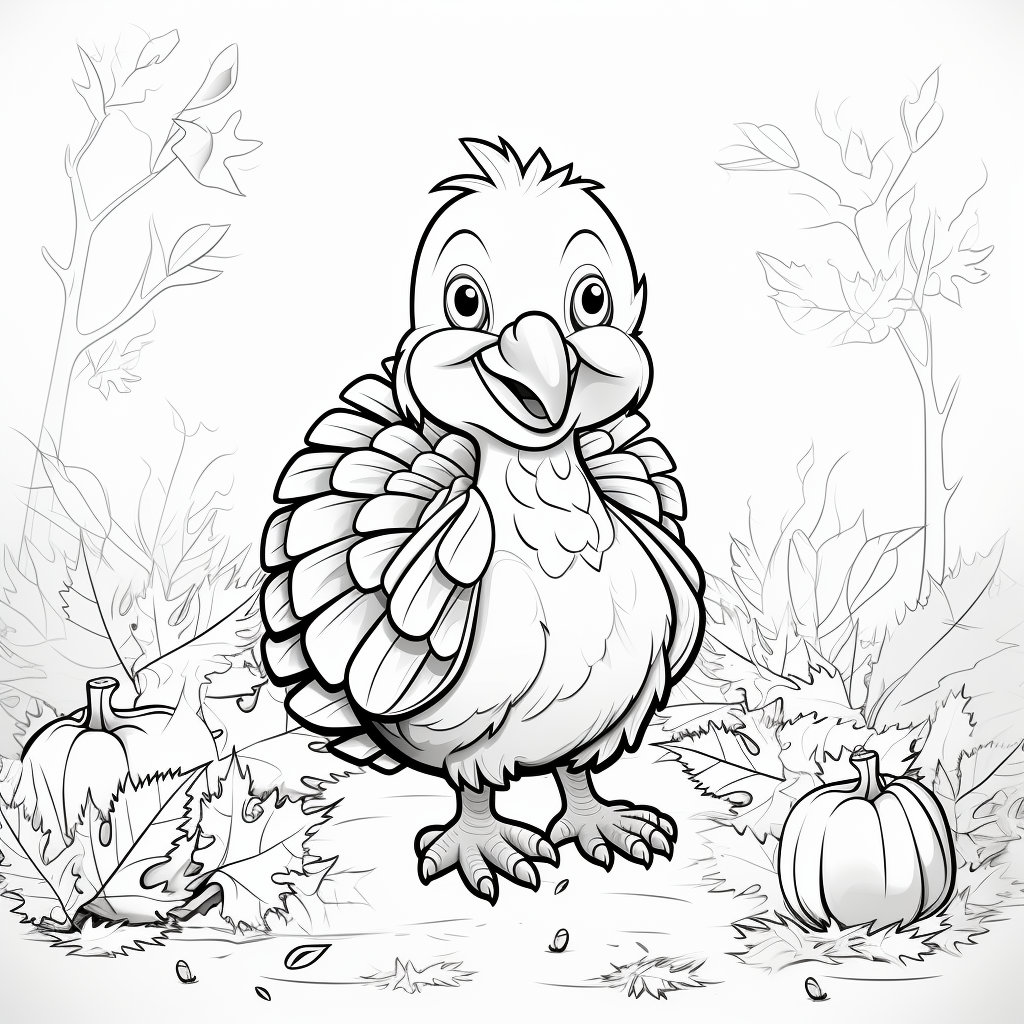 Thanksgiving Themed Coloring Pages - Etsy