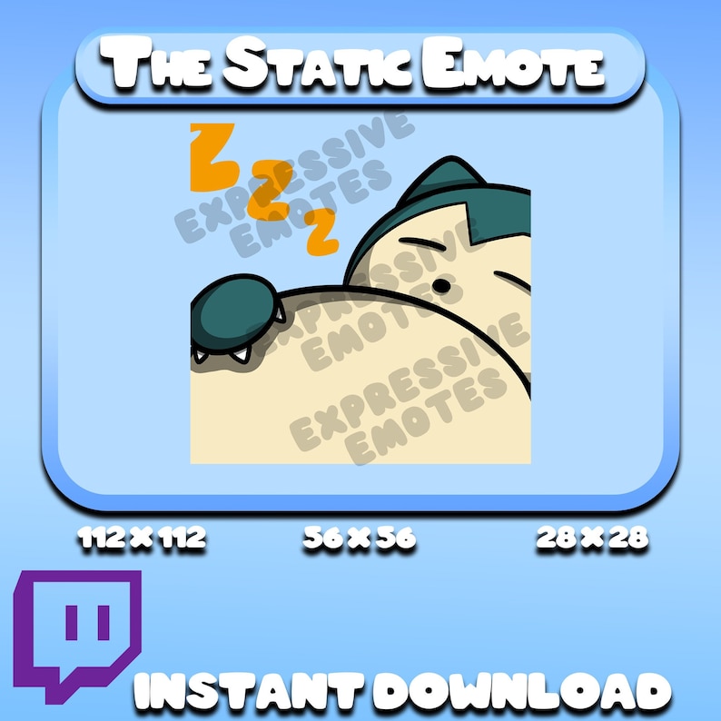 Animated Snoring Snorlax Emote - Etsy
