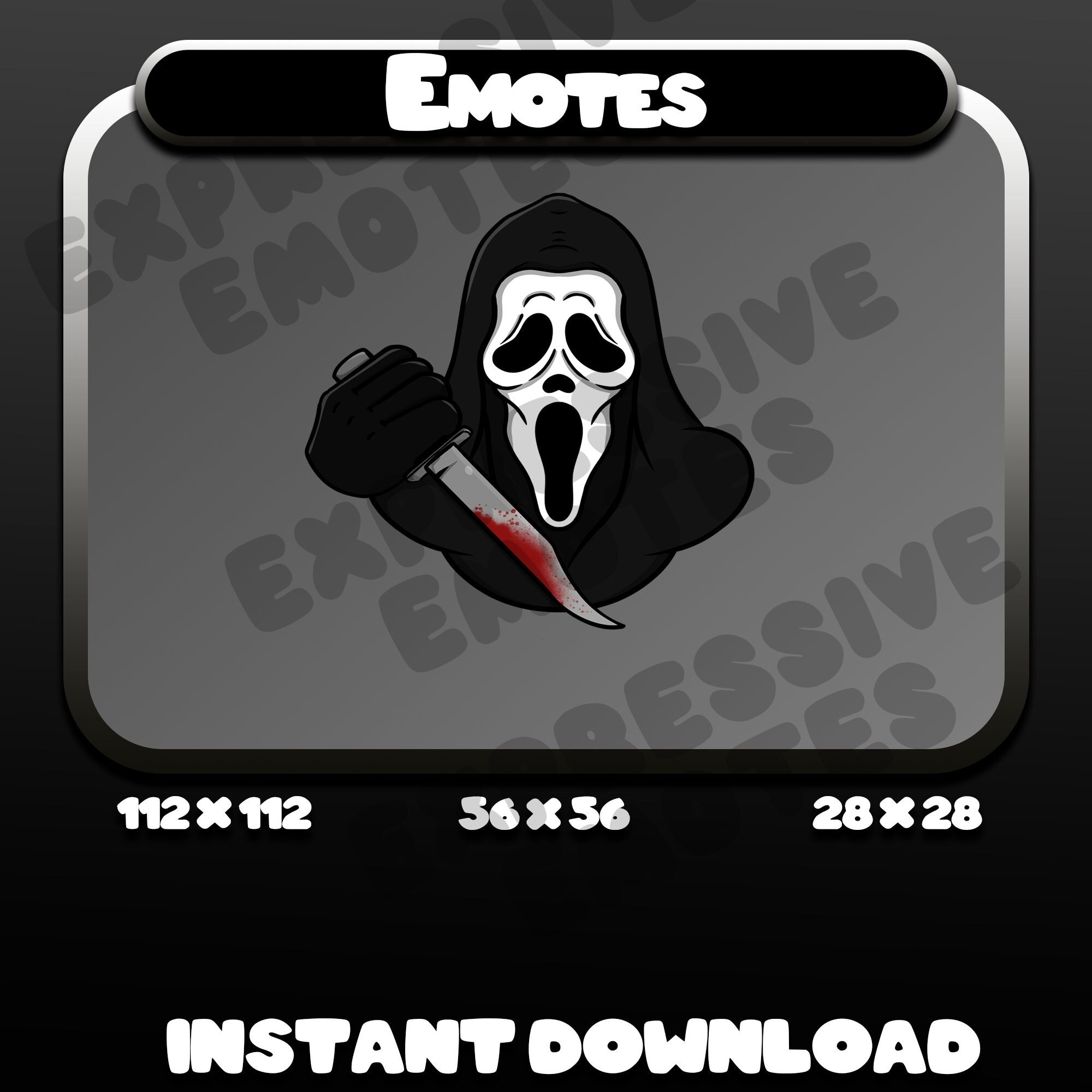 Ghostface Emote - Etsy