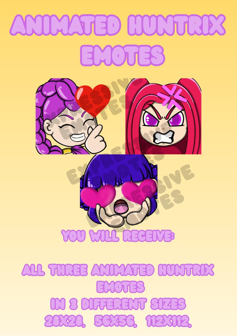 Animated Huntrix Emotes - Etsy