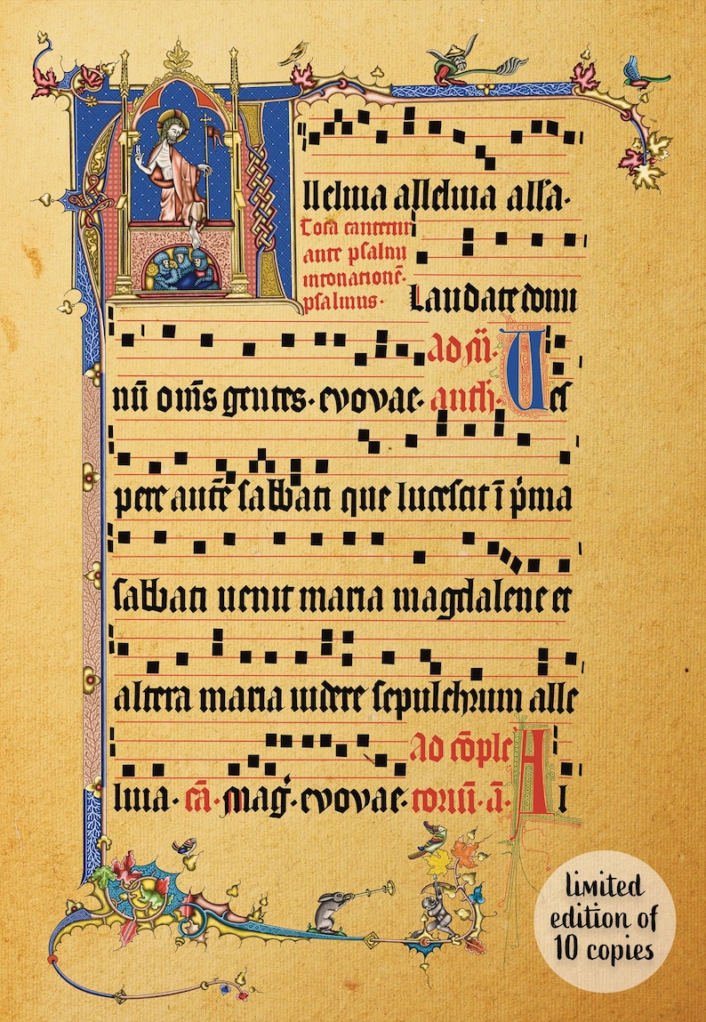 Medieval Illuminated Manuscript Art - Limited Edition of 10 Copies ...