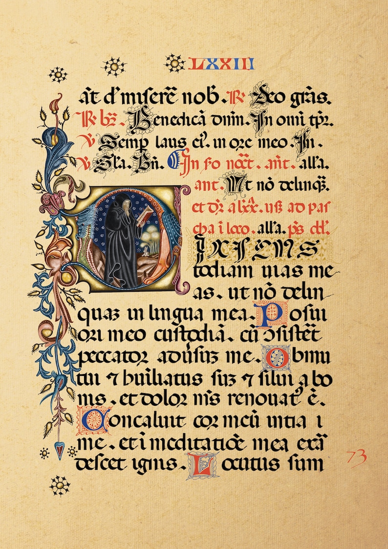 Hand Drawn Medieval Illuminated Manuscript • Limited Edition of 10 ...