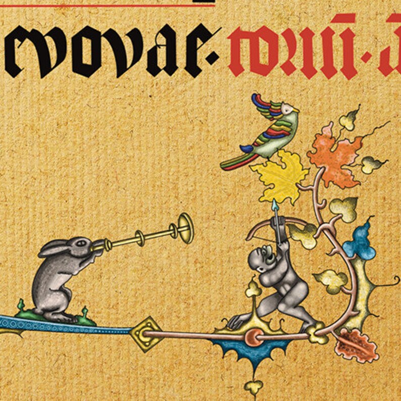 Medieval Illuminated Manuscript Art Limited Edition of 10 Copies Wall ...