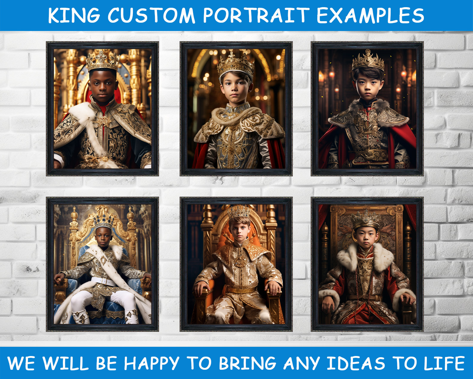 Birthday Gift Custom King Portrait From Photo Son Gift or Birthday ...