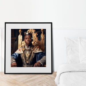 Birthday Gift Custom King Portrait From Photo or Birthday Custom ...