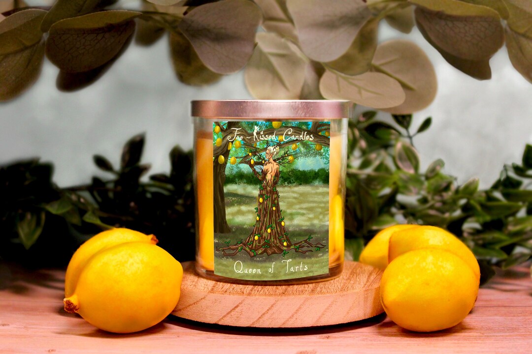 Queen of Tarts Lemon Crème Scented Candle 8.5 Oz - Etsy