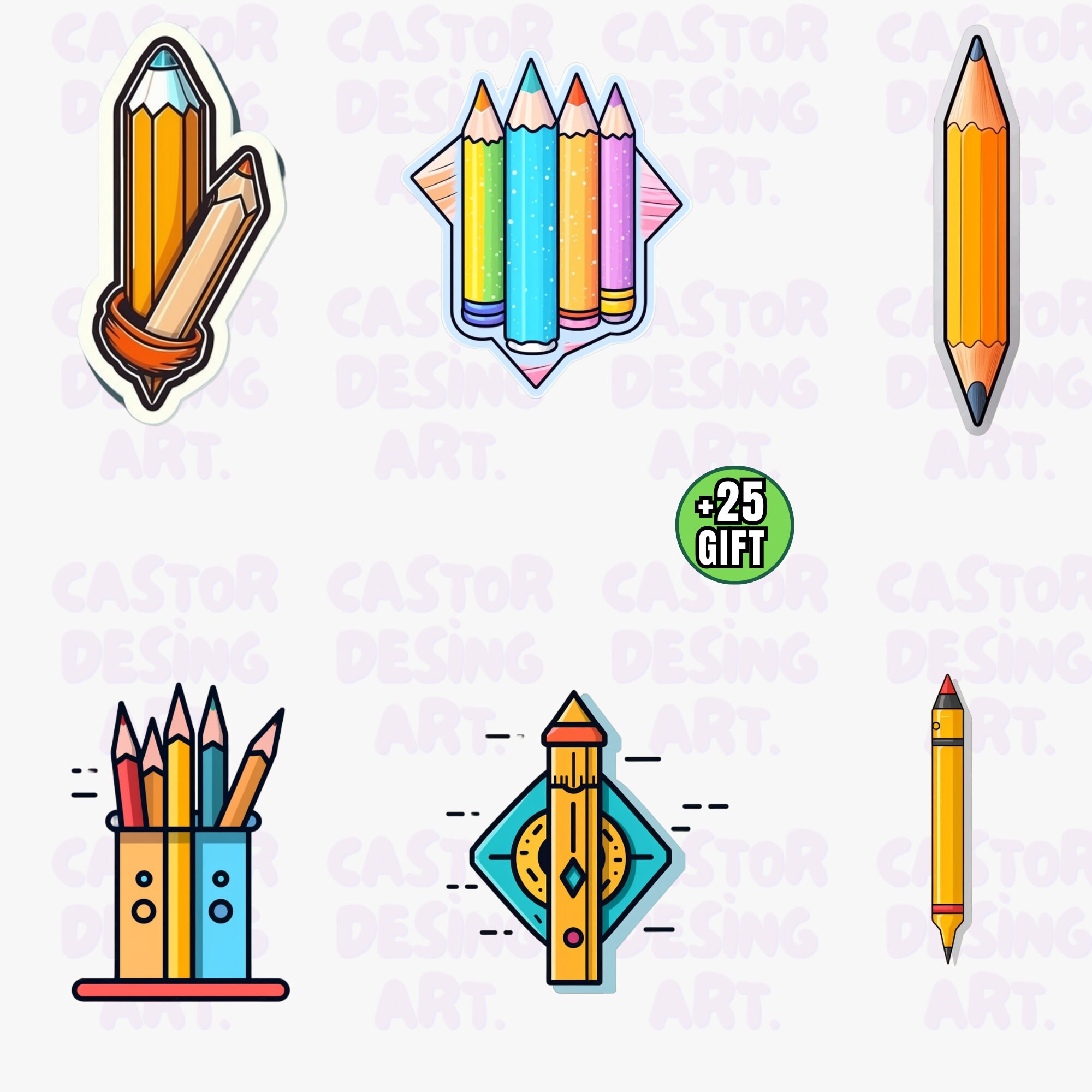 School Clipart Set School Supplies Clipart Set Cute School - Etsy