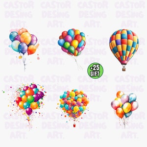 Balloons Colorful Watercolor Clipart Png, Pastel Rainbow Balloons ...