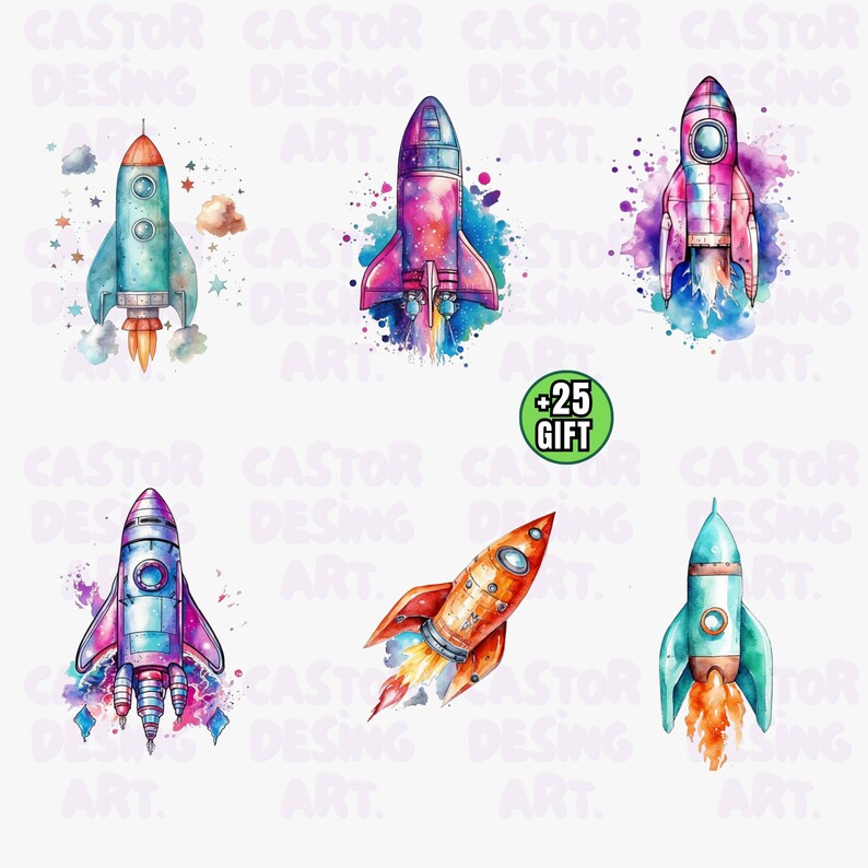 Space Girl Watercolor Clipart, Girly Space Watercolor Clipart, Girl ...
