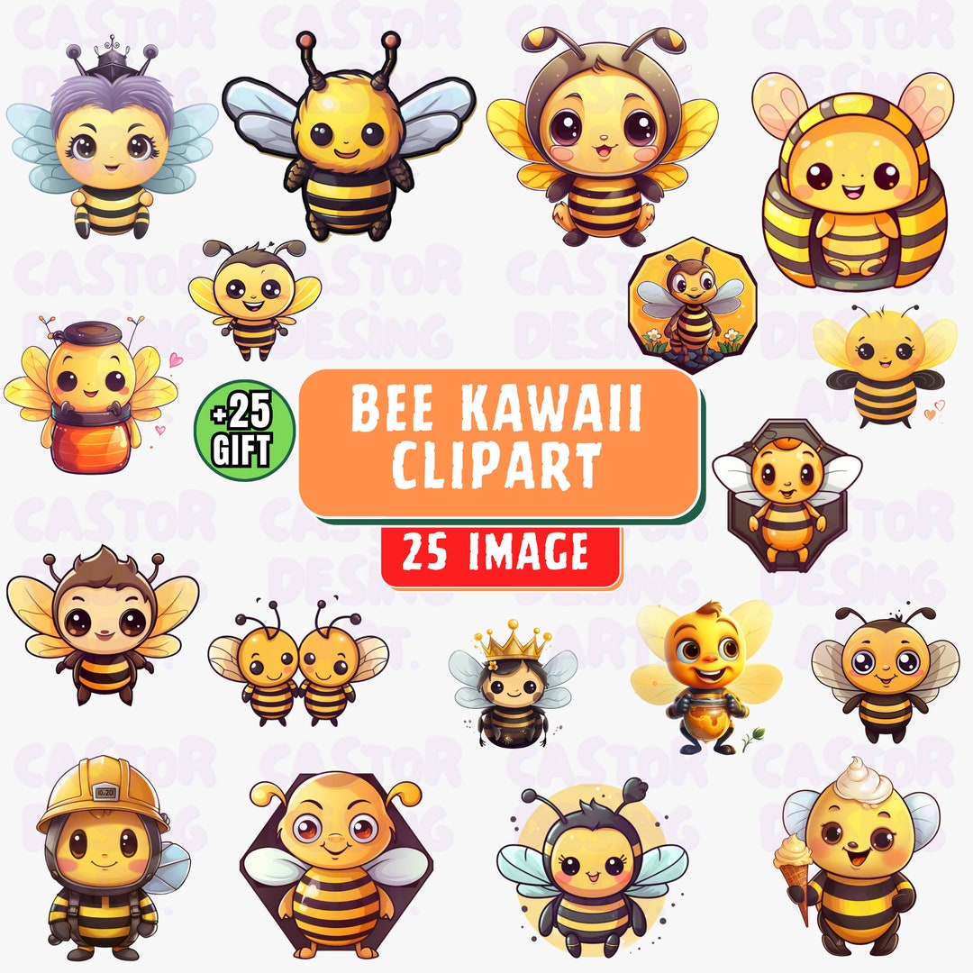 Bee Cute Clipart, Little Animals Watercolor, Cute Bee Clip Art, Bee PNG ...