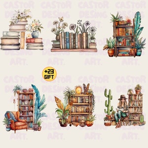 Watercolor Cottagecore Books Clipart, Floral Antique Book Png ...