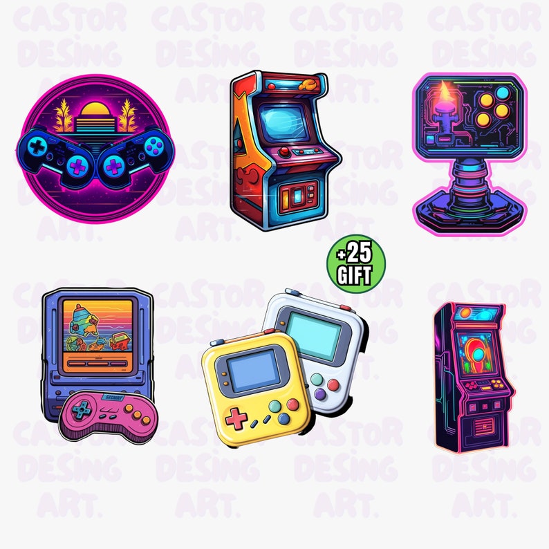 Arcade Games Clipart, Retro Gaming Fans, Arcade Machines, Video Game ...
