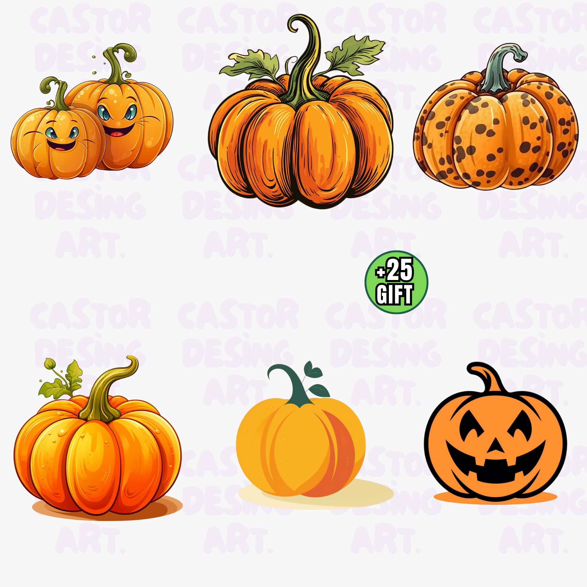 Pumpkin Cute Clipart Halloween Clipart Png Pumpkin Clipart - Etsy