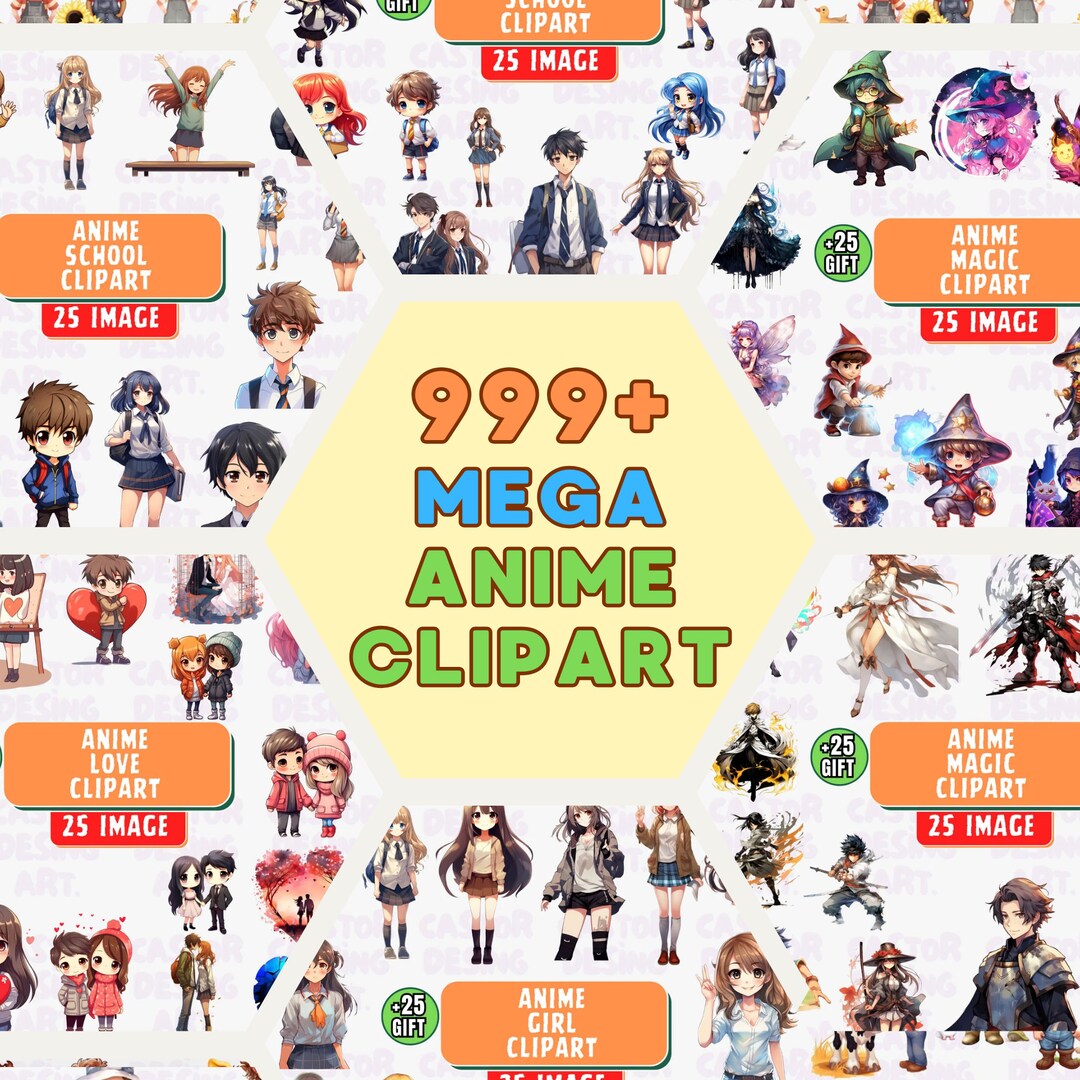 Watercolor Anime Bundle Clipart, Watercolor Clipart, Anime SVG, Bts Svg ...